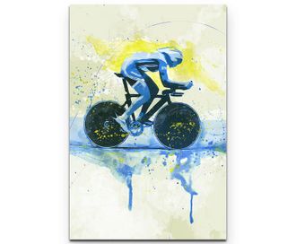 Paul Sinus Art Radsport II 90x60cm auf Leinwand gespannt fertig zum aufhängen