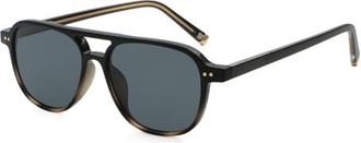 Generic Lunettes De Soleil Tendance &Agrave; Grande Monture For Hommes Et Femmes UV400 For Les D&eacute;placements Quotidiens &Agrave; La Plage Et Les Vacances(Black)