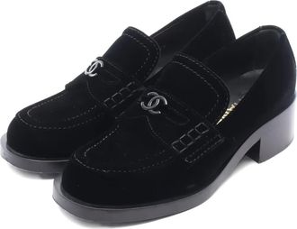 Chanel mocassins à logo CC (1986-1988) - Noir