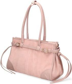 Gave Lux Sac &agrave; bandouli&egrave;re pour femme en cuir v&eacute;ritable Made in Italy 31,5 x 20 x 14 cm GLX228103723FBG, Rose antique, Taille unique