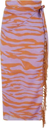 The Attico Femme, Maillots de bain, Multicolore, Taille: ONE Size Jupe par&eacute;o &agrave; imprim&eacute; z&egrave;bre