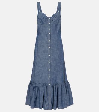 Polo Ralph Lauren Robe longue en chambray de coton