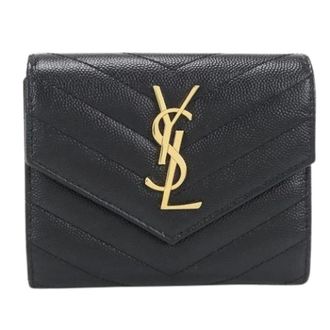 Saint Laurent Portefeuille tri-fold Pre-owned - Femme - Pre-owned - Noir - Taille: ONE Size