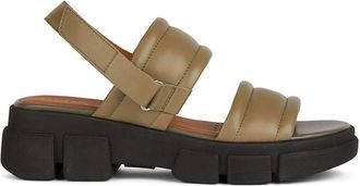 Geox M&auml;dchen Lisbona Wedge Sandal, Sage, 35 EU