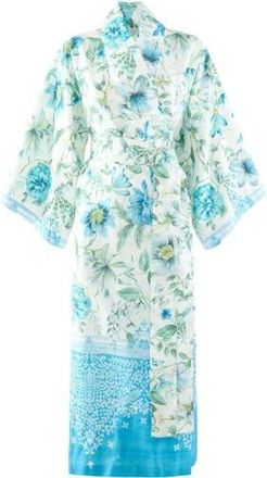 Bassetti Casablanca Kimono aus 100% Baumwollsatin in der Farbe Celeste C1, Größe: L-XL - 9332204