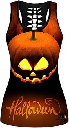 Ocean Plus Femme Crâne Sport Débardeurs Gothique Cache-coeur Gilet dentraînement sans Manches Chemise Criss Cross Noir T-Shirt Halloween (S (Poitrine: 80 cm), Ci