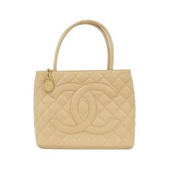 Chanel Pre-owned Grained Calfskin Handbag - - Pre-owned - Damen - Beige - ONE SIZE