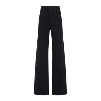 Saint Laurent Wide Leg Hose - - Jeans - Damen - Schwarzk - W28