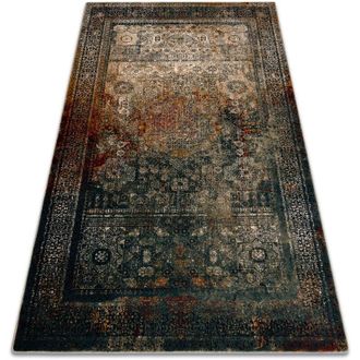 RugsX Rugsx - Wollteppich omega mamluk Rosette vintage smaragd multicolour 200x300 cm