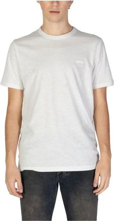 HUGO BOSS Homme, Tops, Blanc, Taille: 2XL T-shirt Homme Coton Printemps/Été