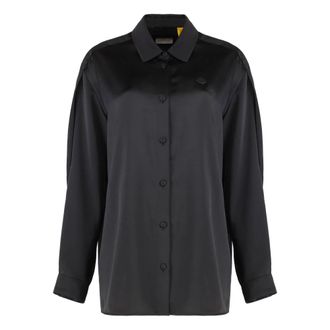 Moncler Satin Shirt - - Blouses & Shirts - Damen - Schwarzk - XS