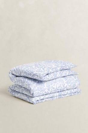 GANT Wohnaccessoires Leaf Medallion Einzelbettbezug mit Print (140x220) FADED DENIM