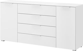 Skøp home24 Sideboard x4+2 160 x 81 x 42cm Weiß/Alpinweiß Korpusfarbe