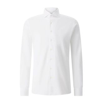 Profuomo Homme, Chemises, Blanc, Taille: 2XL Chemise Tricot&eacute;e Japonaise