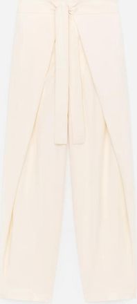 Arket Elegante Hose Im Wickeldesign -Wei&szlig;