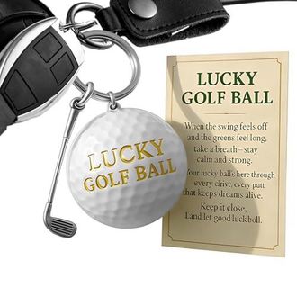 Generic Porte-cl&eacute;s amusant de golf, pendentif balle de collection, cha&icirc;ne de petite taille avec m&eacute;tal, accessoire fantaisie, pendentif de golf avec design lud