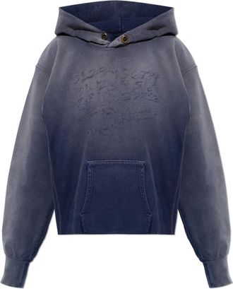 Maison Margiela Femme, Sweatshirts et sweats &agrave; capuche, Bleu, Taille: 38 FR SweaT-shirt Brod&eacute;