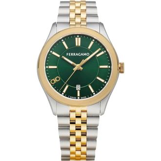 Ferragamo New Gent Uhr - - Accessories - Herren - Gr&uuml;n - ONE SIZE