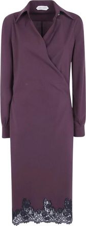 Alberta Ferretti Femme, Robes, Violet, Taille: 44 FR Shirt Robes
