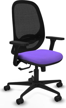 Piqueras y Crespo Stuhl aus Pc Cilanco mit 3D-Armlehnen, h&ouml;henverstellbare Lendenwirbelst&uuml;tze, ausgestattet mit Syncro/Traslack und Schneideschaum, mit Rollen von 65 mm