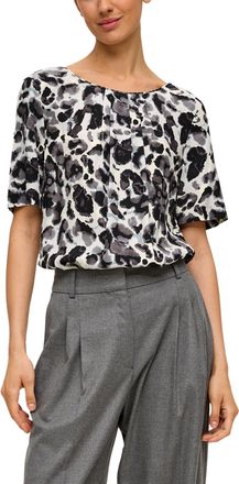 s.Oliver Gemusterte Bluse aus Twill