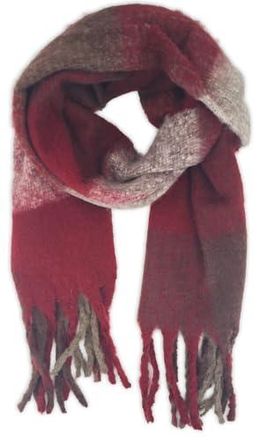 styleBREAKER &Eacute;charpe en tissu pour femme &agrave; motif &agrave; carreaux | Longue &eacute;charpe avec glands &eacute;pais et longs | &Eacute;charpe tricot&eacute;e dhiver douce en mati&egrave;re chaude type &eacute;tol