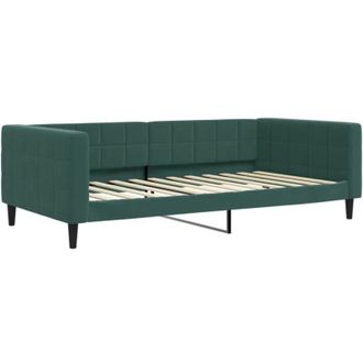 vidaXL Tagesbett Dunkelgr&uuml;n 100x200 cm Samt Vidaxl