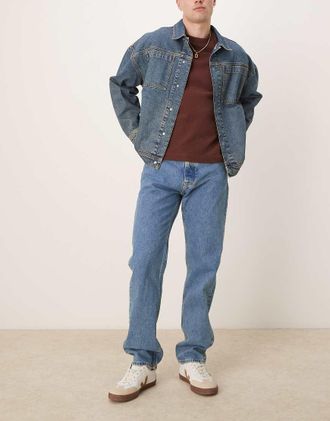 Calvin Klein Jeans Straight Jeans in mittlerer Waschung mit normalem Schnitt-Braun