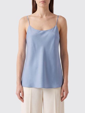 Herno Top slim fit en satin &agrave; col rond et fines bretelles
