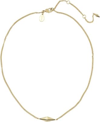 Jimmy Choo London Halskette - Gold-Toned Chain Necklace With Elongated Diamond P - Gr. unisize - in Mehrfarbig - f&uuml;r Damen