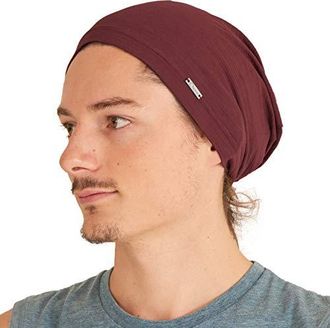 Charm by Casualbox Bonnet Léger Souples Dété Femme - Homme Slouchy Chapeau 100% Coton Chimiothérapie Beanie Hat Bourgogne