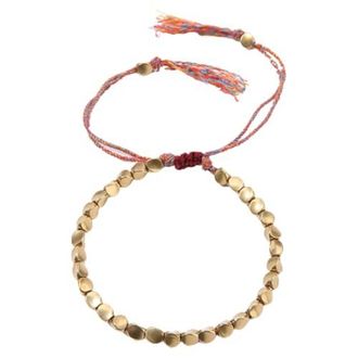 Generic Bracelets tib&eacute;tains Faits &agrave; la Main sur des Perles de cuivre tress&eacute;es &agrave; la Main Bracelet de Corde Porte-Bonheur Bracelets Bijoux pour Femmes Hommes Li