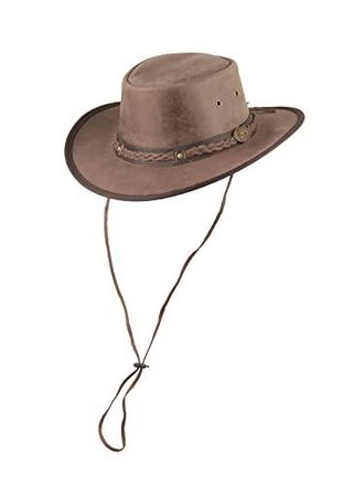 Scippis Scippis Chapeau en Cuir Henbury pour Homme Traveller (L (58-59 cm) - Marron)
