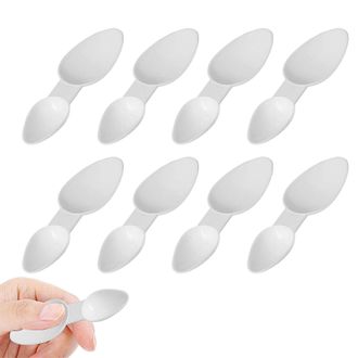 Generic 8 St&uuml;ck 5 ml/2,5 ml doppelseitige Kunststoffl&ouml;ffel, wiederverwendbare Medizinl&ouml;ffel f&uuml;r Medizin, M&uuml;slipulver, Milchpulver, Kaffeepulver, Waschpulver, 