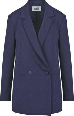 Ni&ugrave; Niu, Femme, Vestes, Bleu, Taille: 36 FR Giacca Easy
