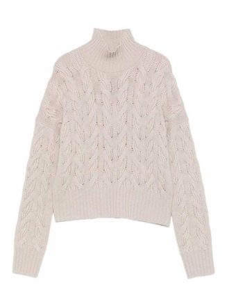 Max Mara Rundhalspullover - Beige
