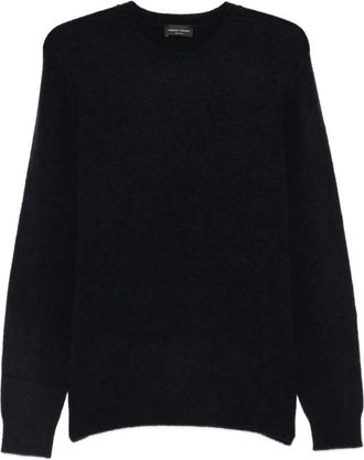 Roberto Collina Homme, Pulls, Bleu, Taille: 2XL Pull en laine camel