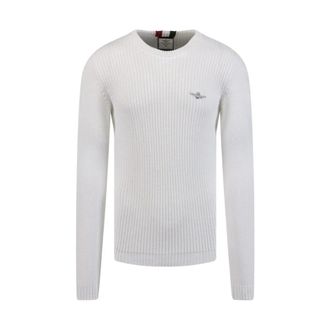 Aeronautica Wei&szlig;er Pullover Klassischer Stil - - Knitwear - Herren - Wei&szlig; - 2XL