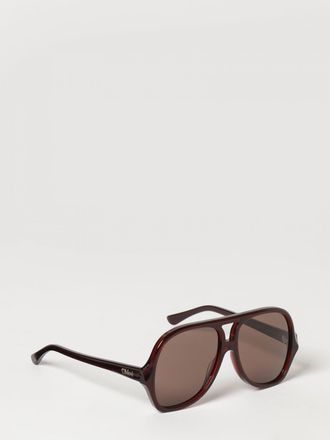 Chlo&eacute; Lunettes de soleil aviateur en forme de goutte en ac&eacute;tate avec double pont