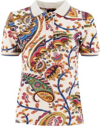 Etro Femme, Tops, Multicolore, Taille: 44 FR Polo Piqué avec Imprimé