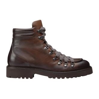 Doucal's Dunkelbraune Leder Schn&uuml;rstiefeletten - - Shoes - Herren - Braun - 42 EU