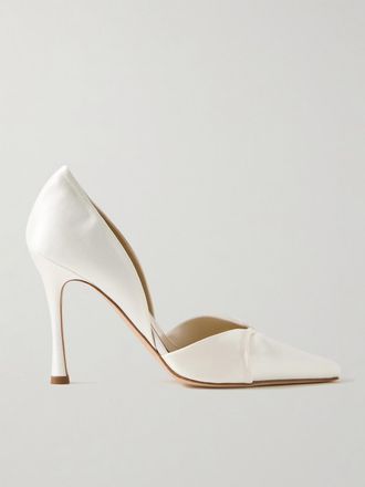 Danielle Frankel Kennedy Pumps Aus Satin - Elfenbein