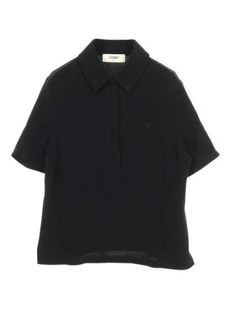 Fendi polo &agrave; manches courtes et logo (ann&eacute;es 2010) - Noir