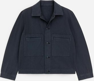 Arket Workwear-Jacke Aus Baumwolle -Blau