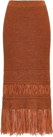 Maliparmi Maliparmi, Femme, Jupes, Orange, Taille: 40 FR Knit Tape Skirt