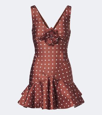 Rodarte Robe en satin de soie &agrave; pois