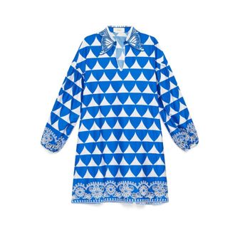 Maliparmi Maliparmi, Femme, Robes, Bleu, Taille: 46 FR Optical Broderie Dress