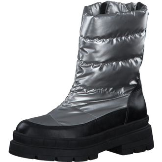 Tamaris Damen Winterstiefel, Frauen Stiefel,wasserabweisend,warm gef&uuml;ttert,uebergangsstiefel,uebergangsschuhe,Winterboots,Silver MET.,38 EU