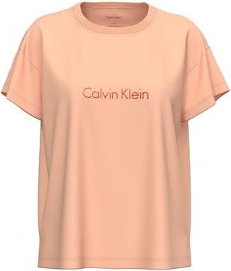 Calvin Klein T-shirt broderie marque en coton m&eacute;lang&eacute;
