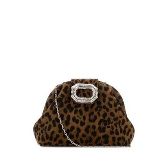 Amina Muaddi Femme, Sacs, Brun, Taille: ONE Size Camelia Micro Clutch